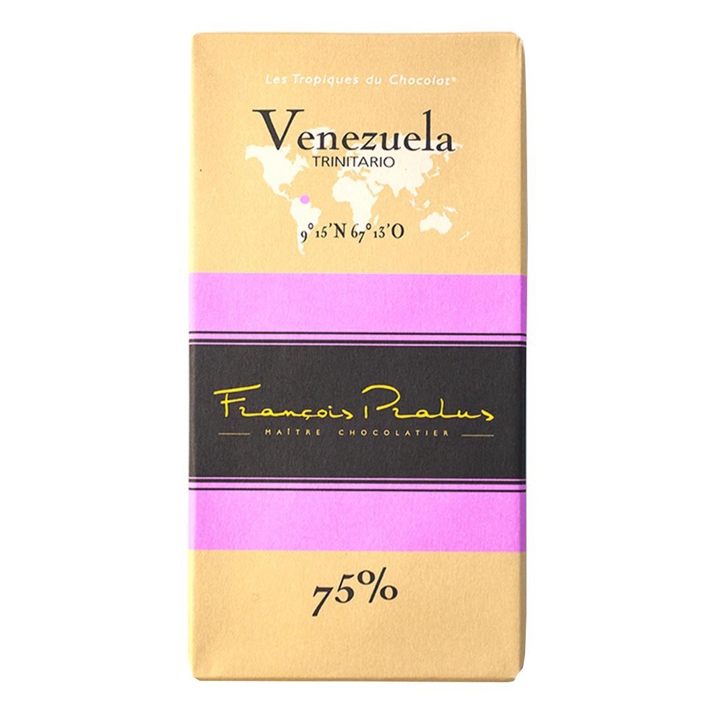 François Pralus Venezuela 75% Dark Chocolate Bar | World Wide Chocolate