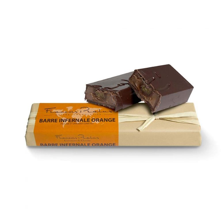 François Pralus Barre Infernale 45% Milk Chocolate Bar with Hazelnut ...