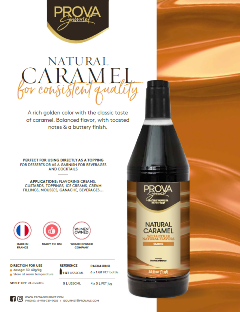 Prova Gourmet Classic Natural Caramel Flavor | World Wide Chocolate