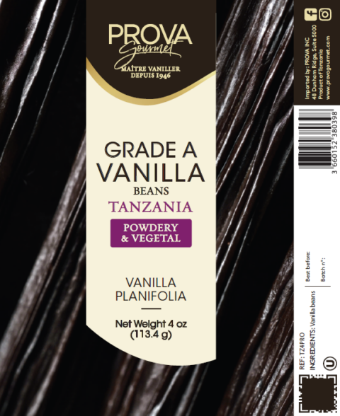 Prova Gourmet Grade A Tanzania Vanilla Beans (4oz) | World Wide Chocolate