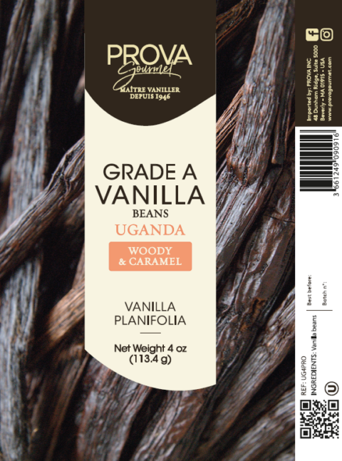 Prova Gourmet Grade A Uganda Vanilla Beans (4oz) | World Wide Chocolate
