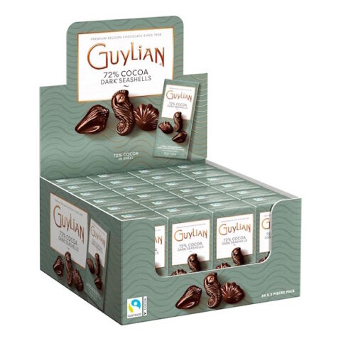 Guylian 3-Piece Dark Chocolate Seashells with Dark Praliné | World Wide ...